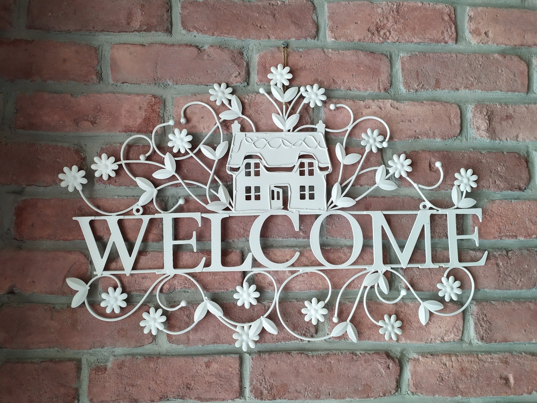 Welcome Home Sign, Large Decorative Welcome Plaque, Welcome Garden Sign ...