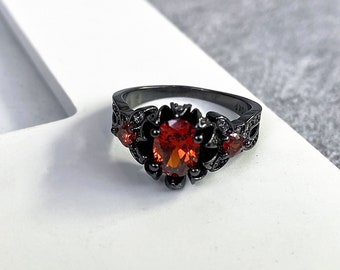Black Goth Ring - Etsy