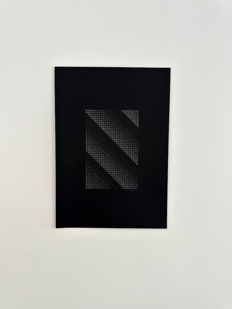 Original Abstract Graphite Drawing, Infinite Reflections 6 - Etsy