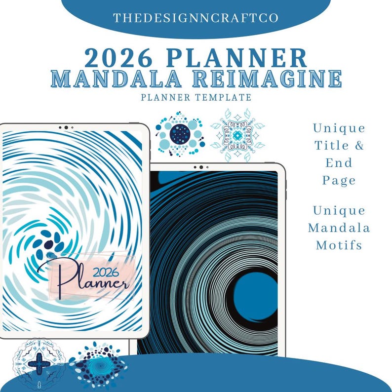2026 Planner Printable – Mandala Reimagined | Monthly & Weekly Layout ...