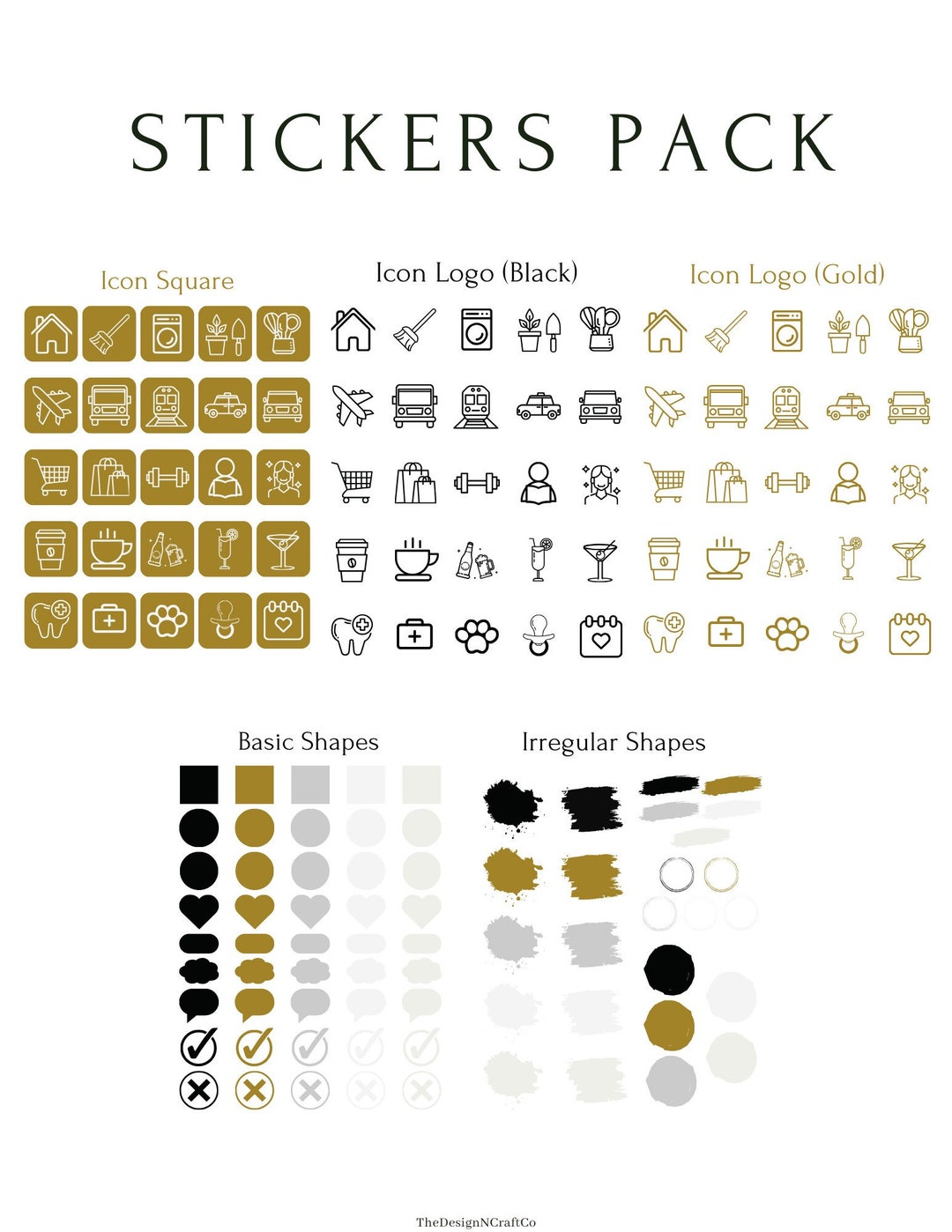 Minimalist Digital Sticker Pack for Goodnotes: 145-piece Stickers Set ...