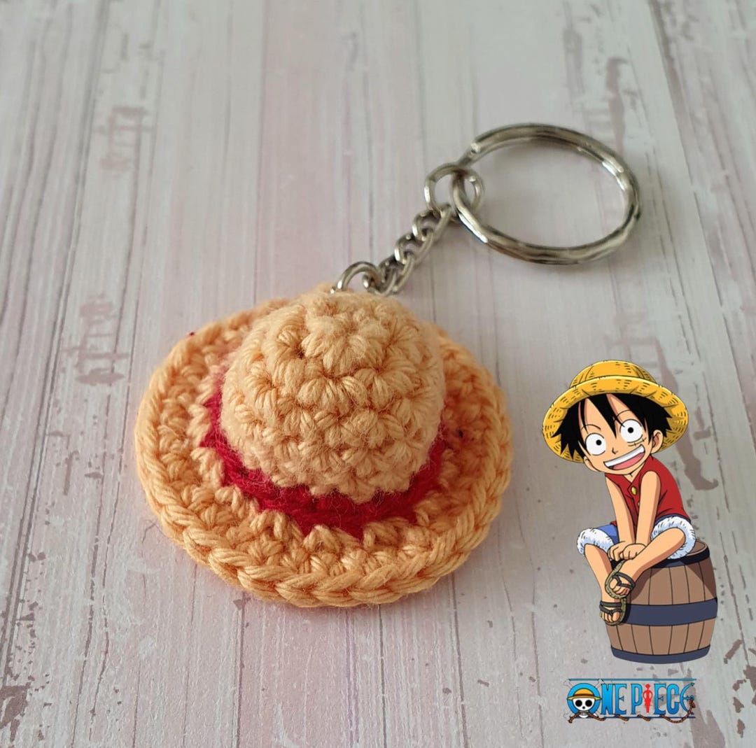 Luffy One Piece Crochet Straw Hat Keychain And/or Bag Charm - Etsy