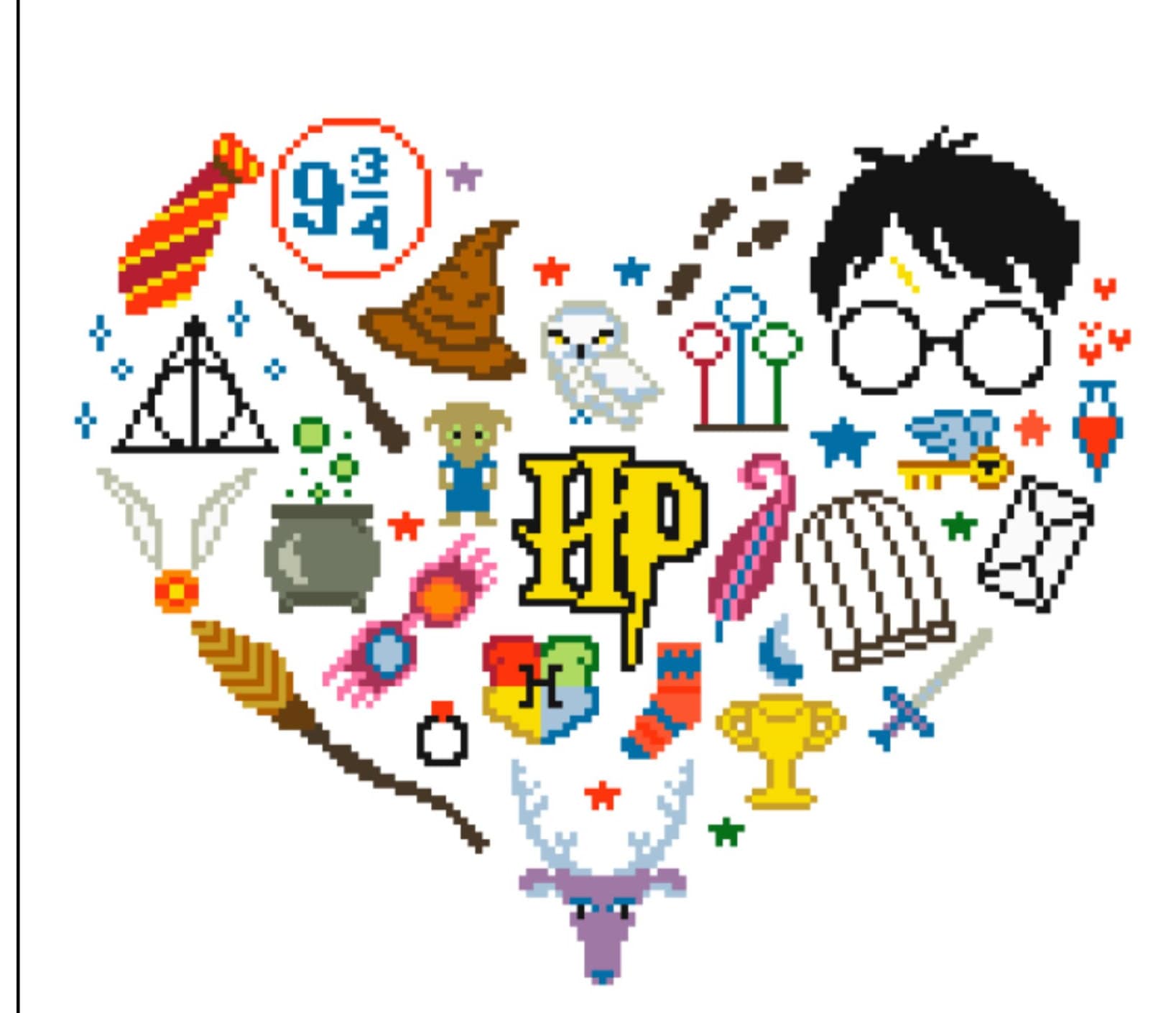 Wizard Heart Pattern - Etsy