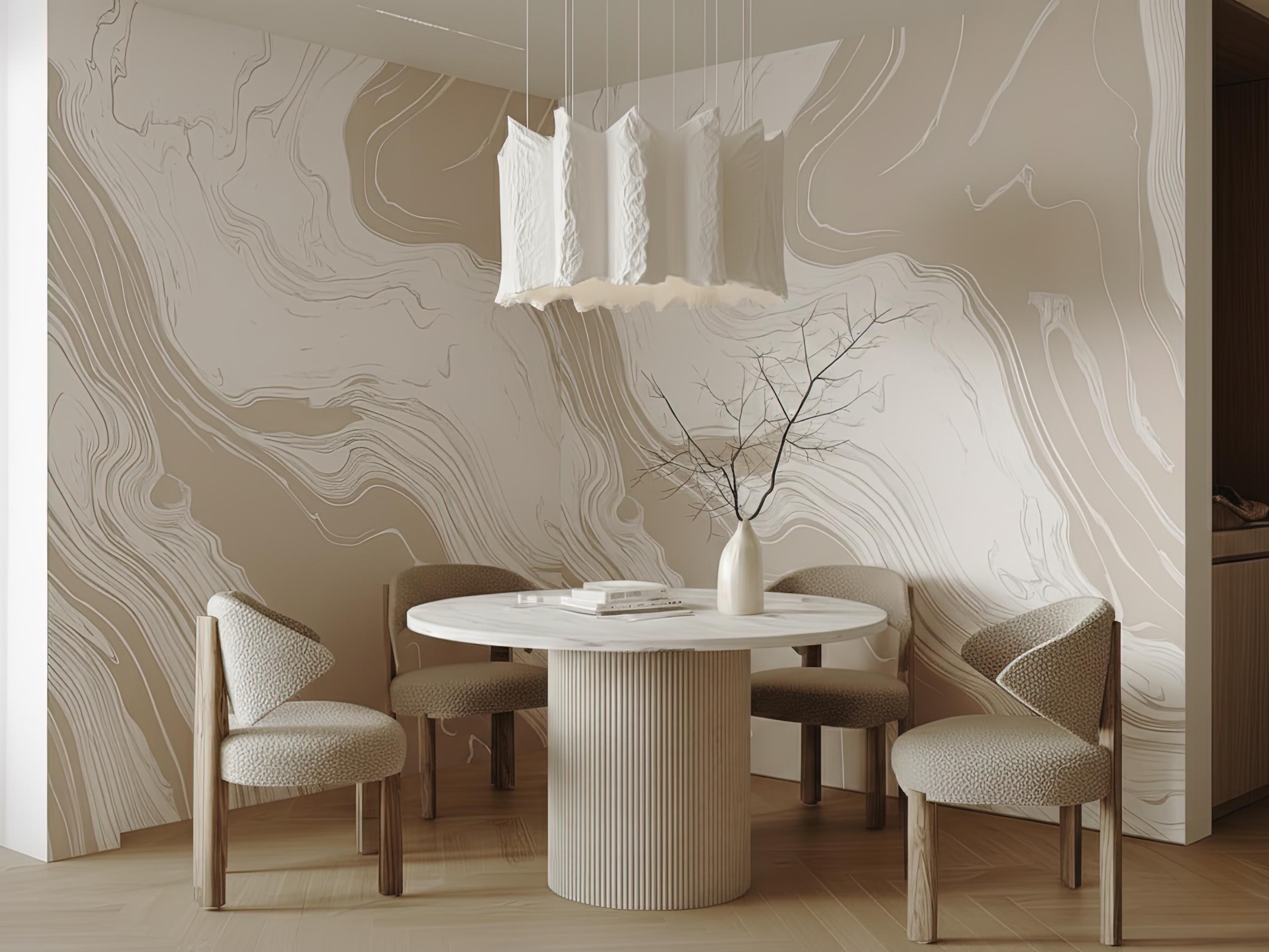 Nami Marble Wallpaper,japandi Style,scandi,japanese Design,wall Decor ...