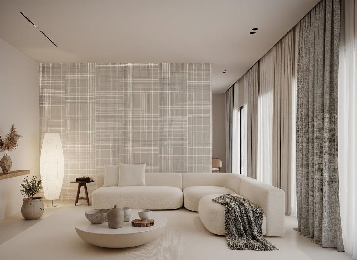 Asuka Line Wallpaper,japandi Style,scandi,japanese Design,wall Decor ...