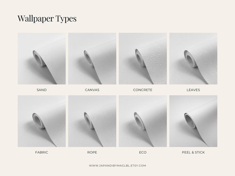 Nami Leaf Wallpaper,japandi Style,scandi,japanese Design,wall Decor ...