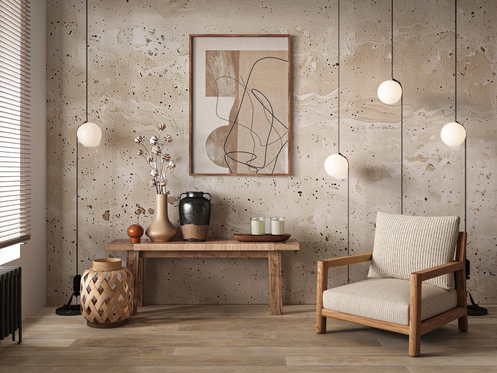 Koto Organic Wallpaper,japandi Style,scandi,japanese Design,wall Decor ...