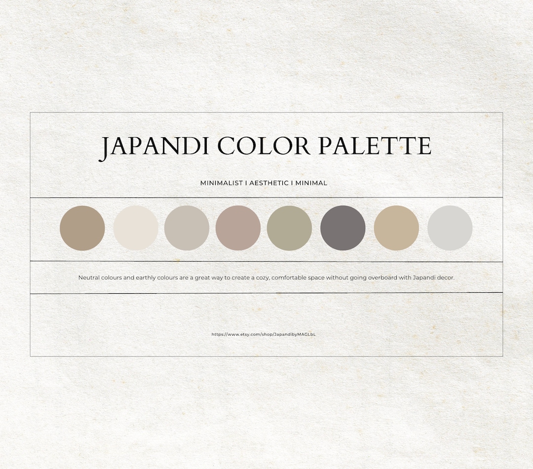 Japandi Style Interior Color Palette,japanese Nordic Scandinavian Paint ...