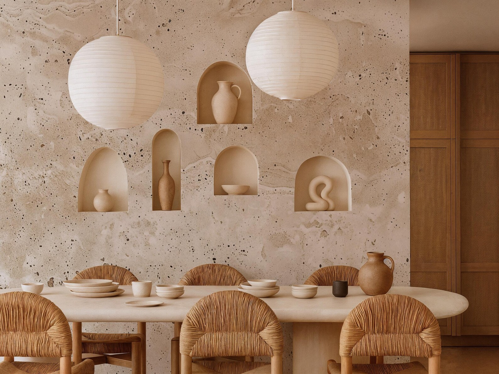Koto Organic Wallpaper,japandi Style,scandi,japanese Design,wall Decor ...