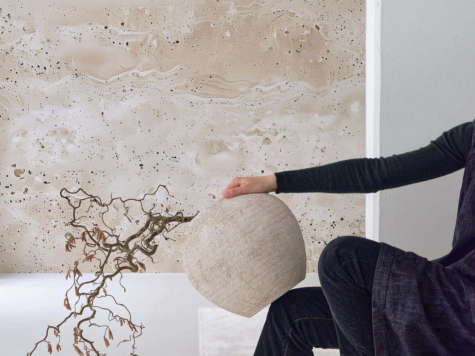Koto Organic Wallpaper,japandi Style,scandi,japanese Design,wall Decor ...