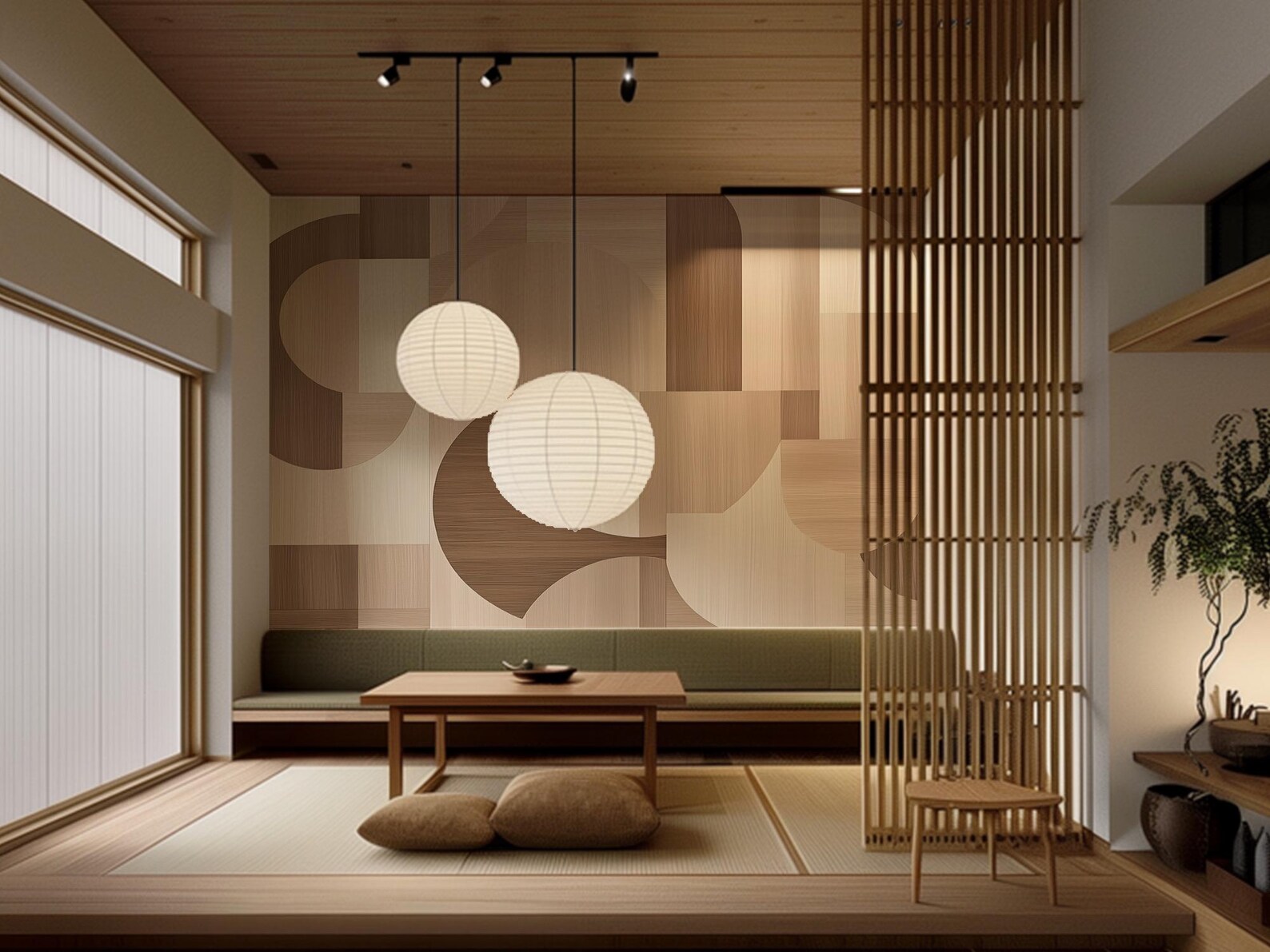 Mokume Rhythm Wallpaper,japandi Style,scandi,japanese Design,wall Decor ...