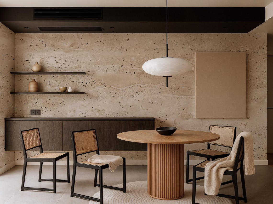 Koto Organic Wallpaper,japandi Style,scandi,japanese Design,wall Decor ...