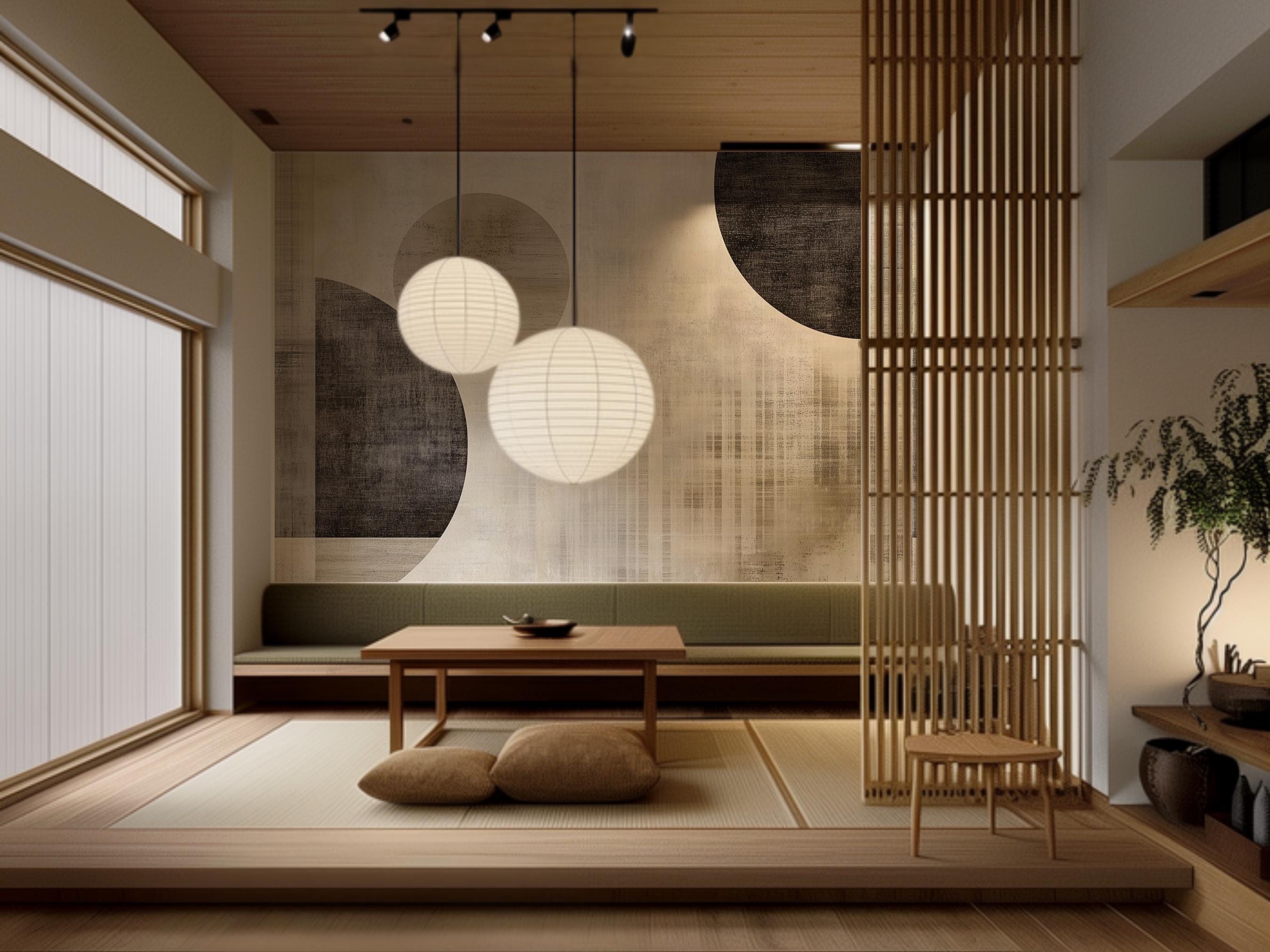 Sho Glow Wallpaper,japandi Style,scandi,japanese Design,wall Decor,peel ...