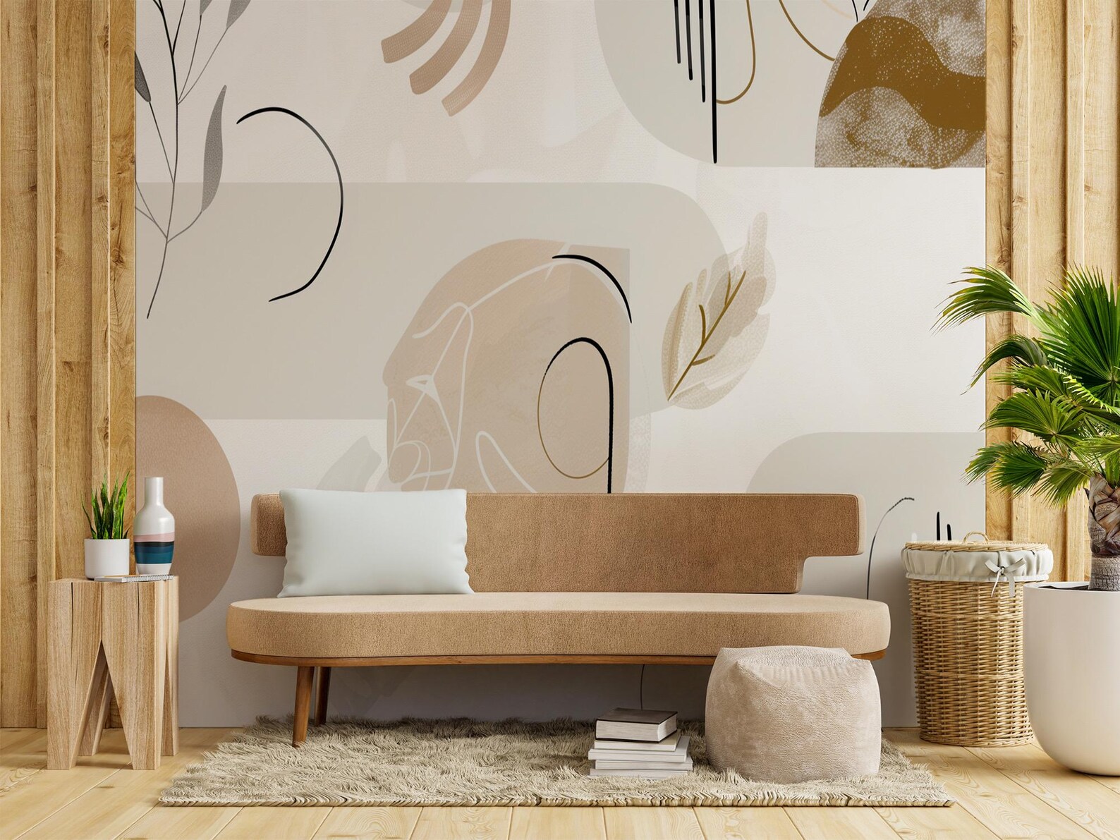 Ohana Serenity Wallpaper,japandi Style,scandi,japanese Design,wall ...