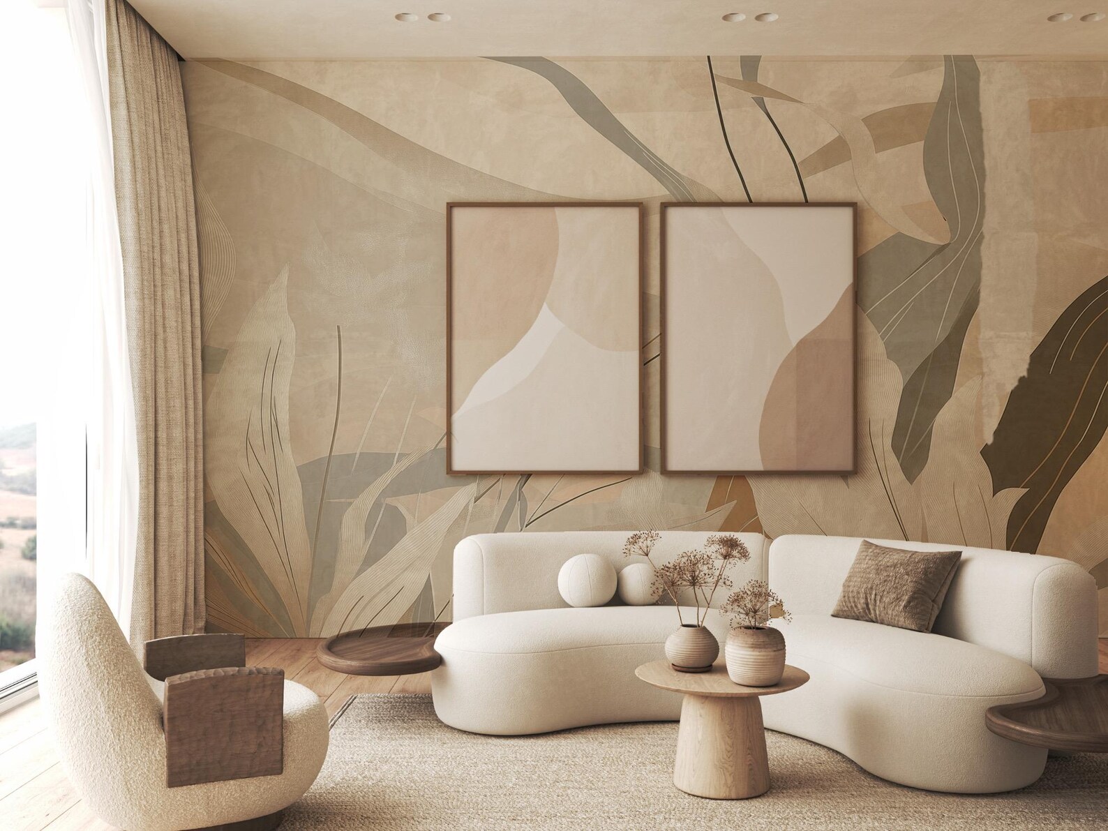 Komorebi Dream Wallpaper,japandi Style,scandi,japanese Design,wall ...