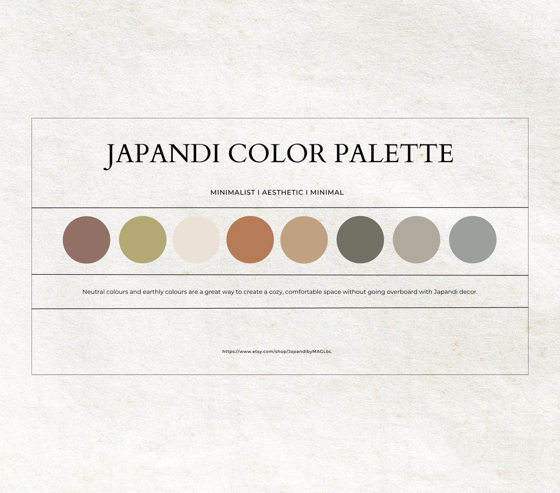 Japandi Style Interior Color Palette,japanese Nordic Scandinavian Paint ...