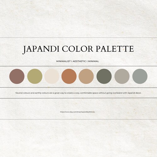 Japandi Style Interior Color Palette,japanese Nordic Scandinavian Paint ...