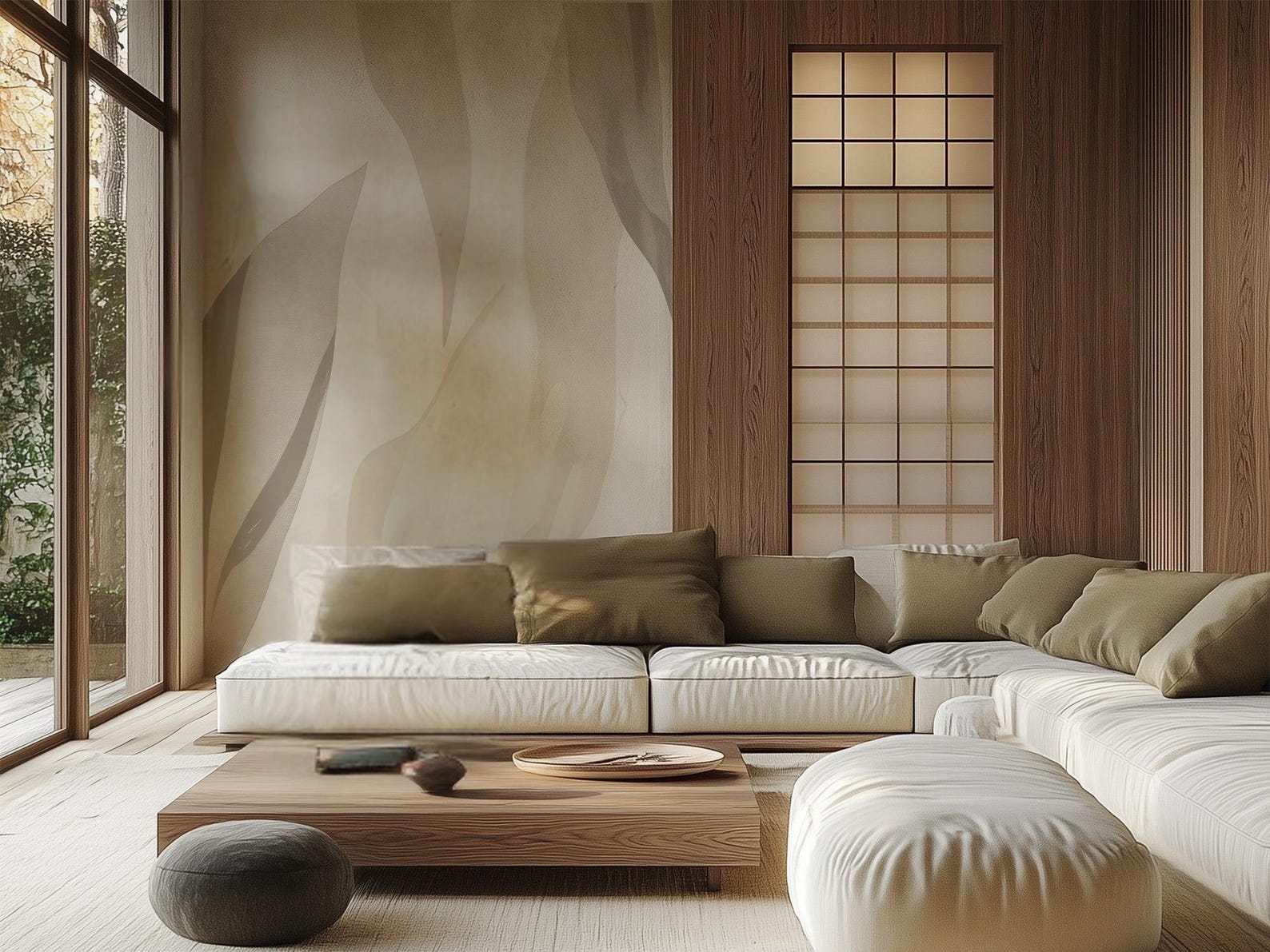 Nami Leaf Wallpaper,japandi Style,scandi,japanese Design,wall Decor ...