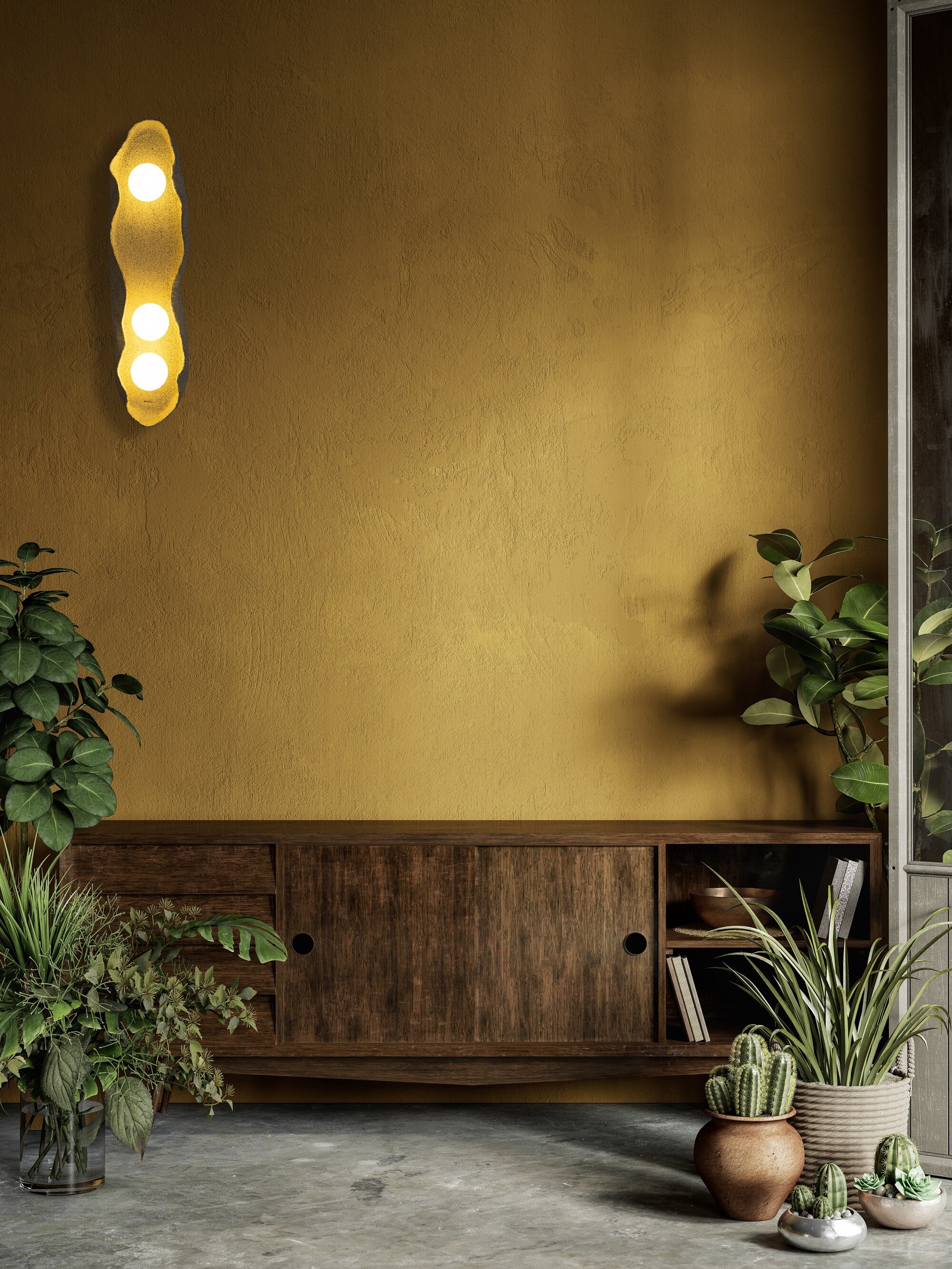 Handmade Amorphous Ceramic Wall Sconce, Wabi Sabi Ceramic Wall Light ...