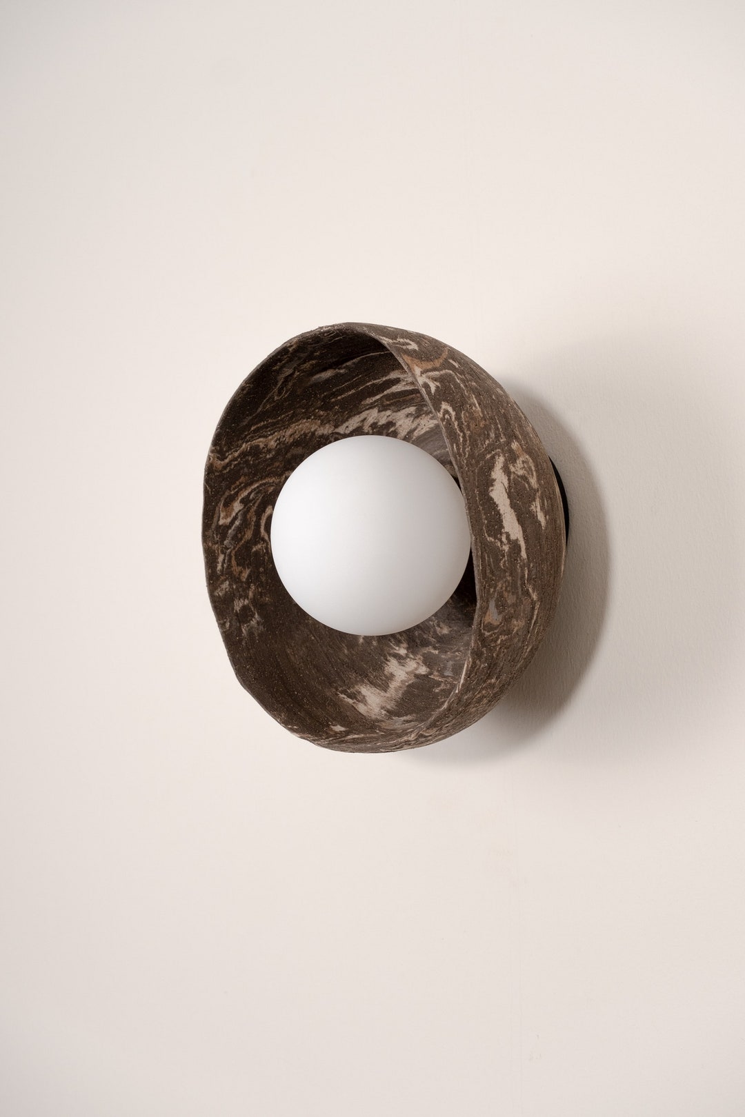 Handmade Ceramic Wall Sconce: Modern Wabi Sabi Lighting - Etsy