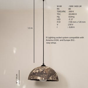 Rustic Ceramic Pendant Light: 19" Pottery Chandelier - Etsy