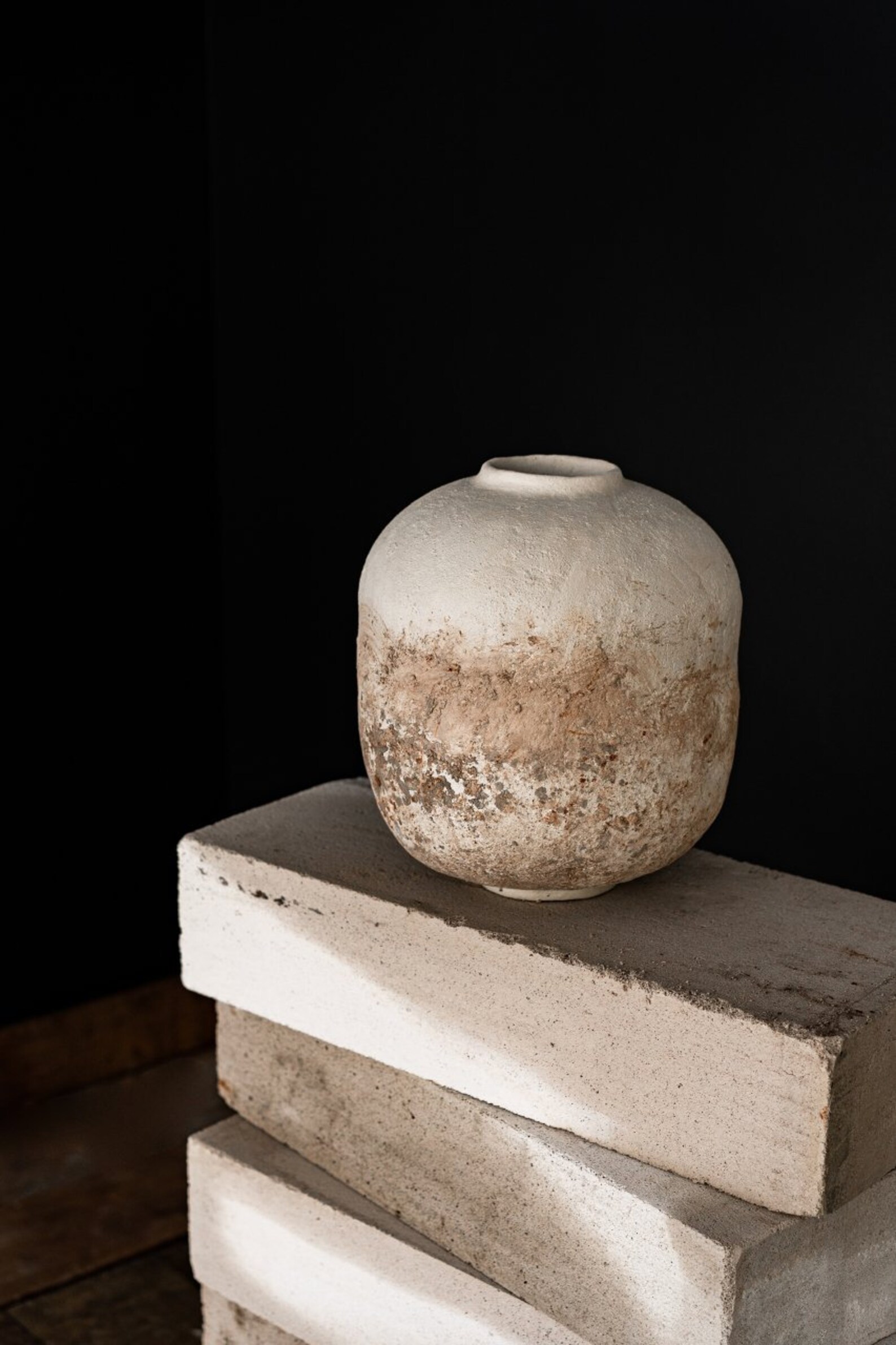 Handmade Beige Ceramic Vase: Textured Stoneware Decor - Etsy