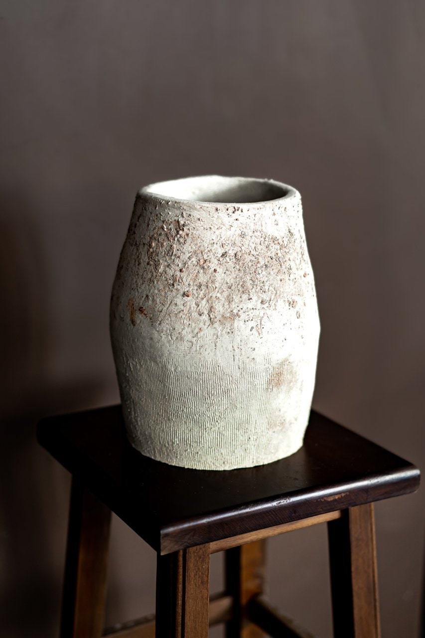Beige Large Vase,new Home Gift,handmade Vase,unique Vase,ceramic Decor ...