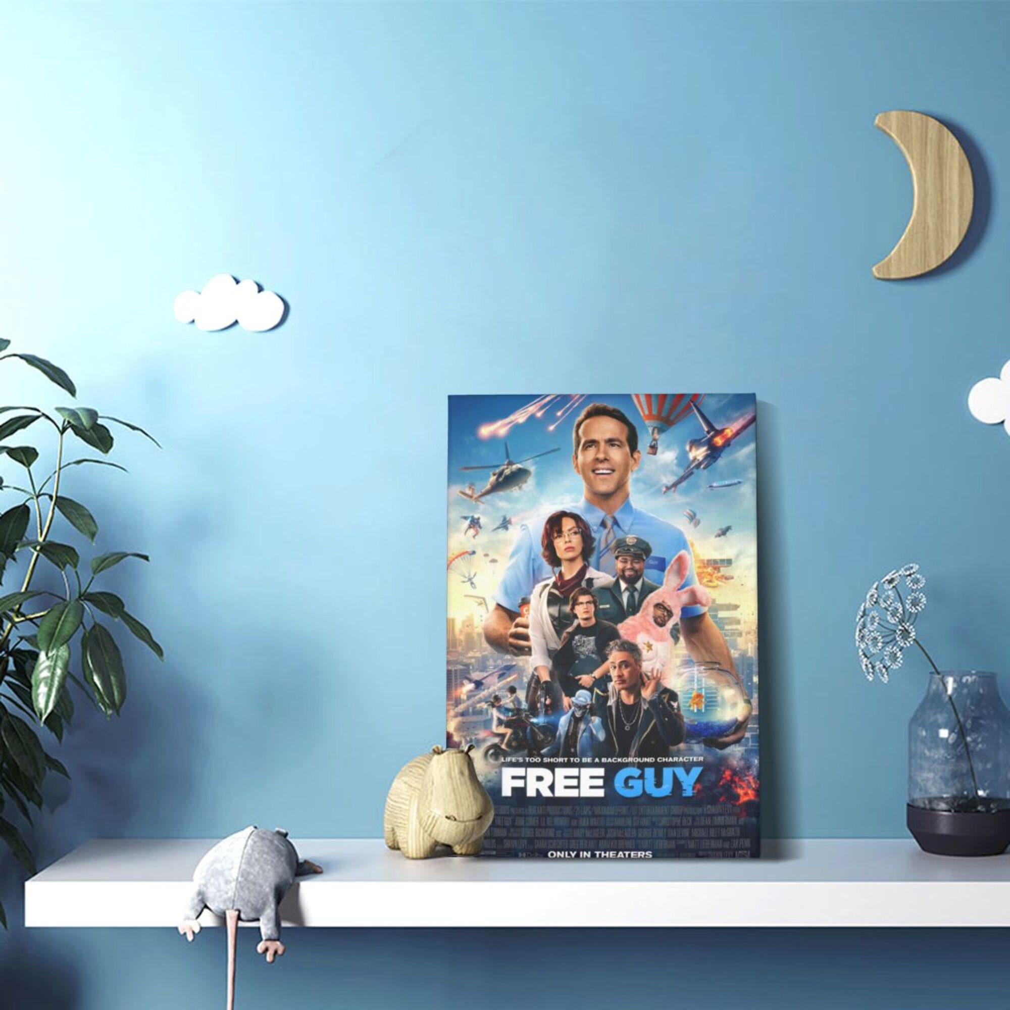 Free Guy Poster, Movie Poster, Free Guy Poster Print, Canvas Art Poster ...