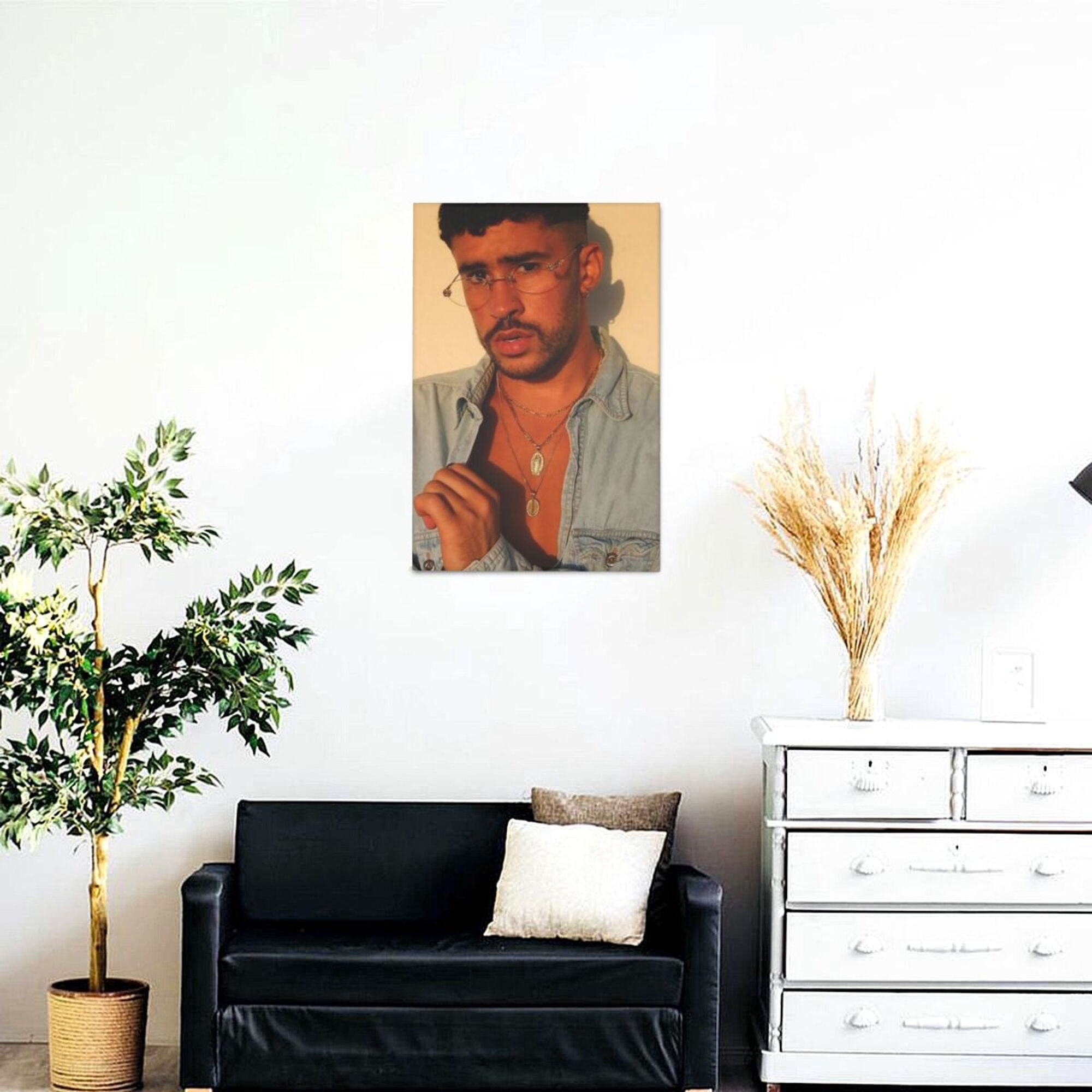 Bad Bunny Poster, Bad Bunny Poster Print, Singer Poster, Canvas Art ...