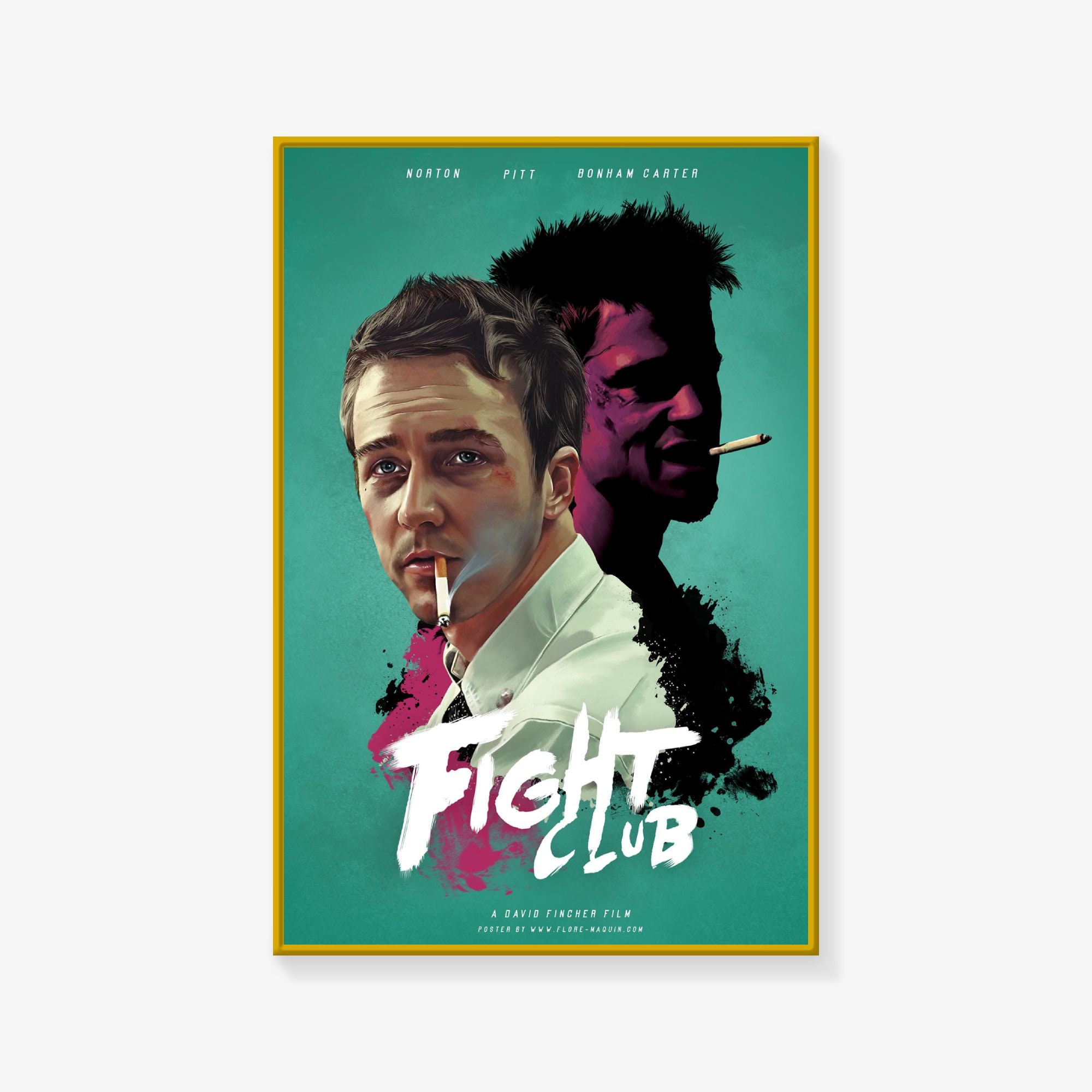 Fight Club Poster, Movie Poster, Fight Club Poster Print, Canvas Art ...