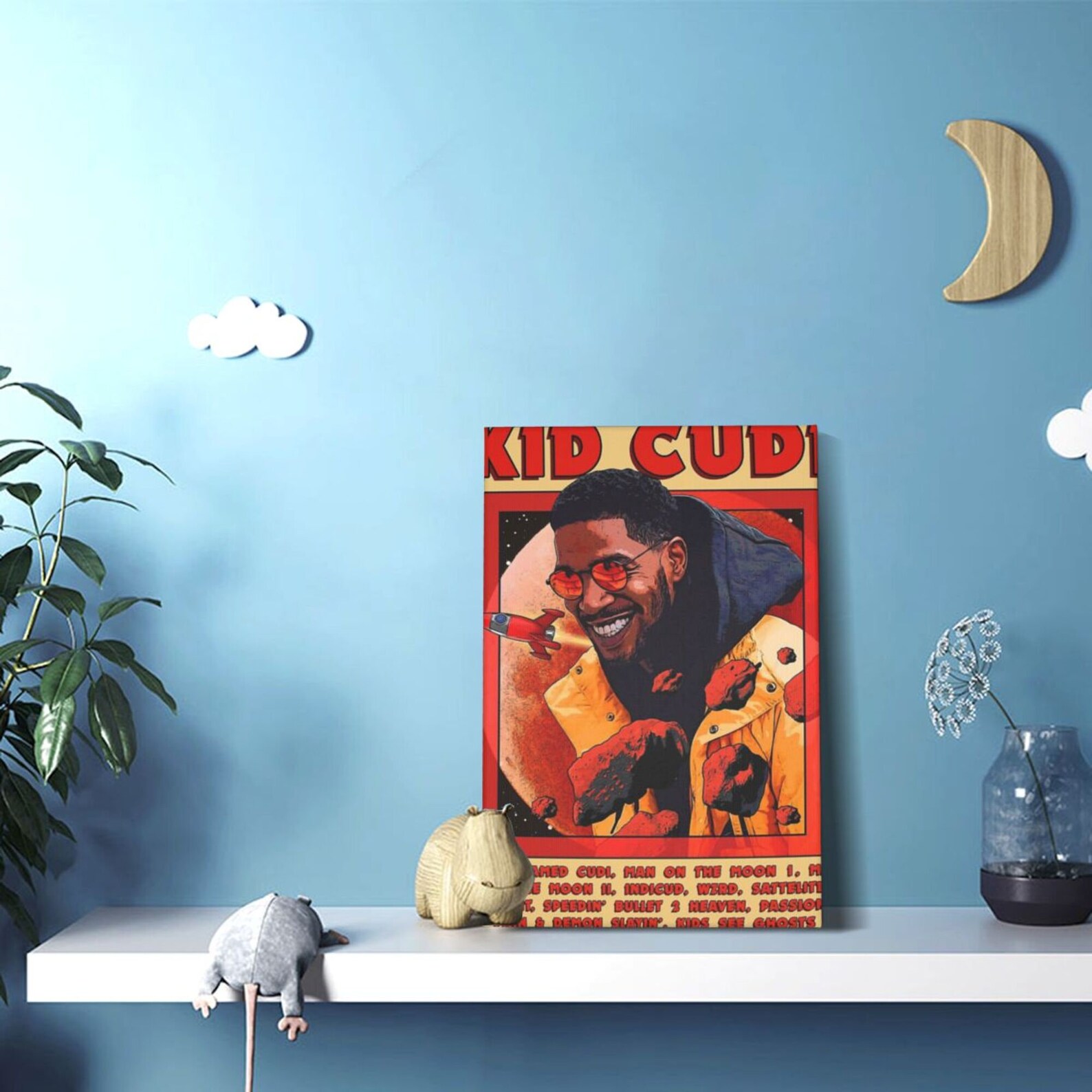 Kid Cudi Poster, Music Poster Print, Singer Poster, Canvas Art Poster ...