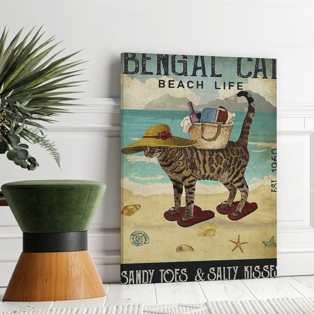 Cat Poster, Poster Print, Bengal Cat Poster, Canvas Art Poster Wall Art ...