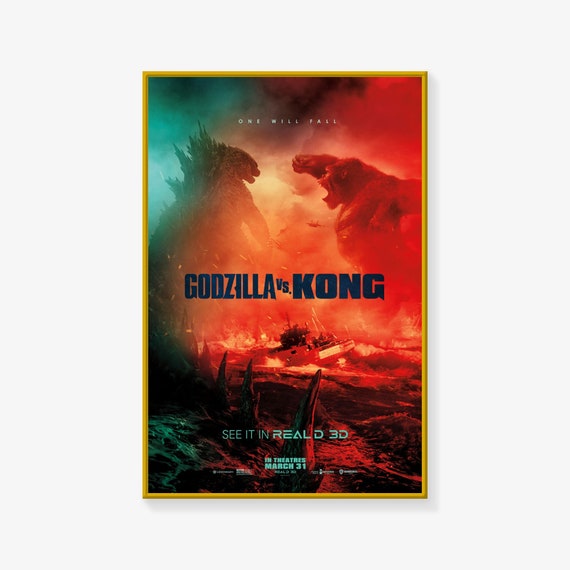 Godzilla Poster Godzilla Poster Print Movie Poster Canvas - Etsy