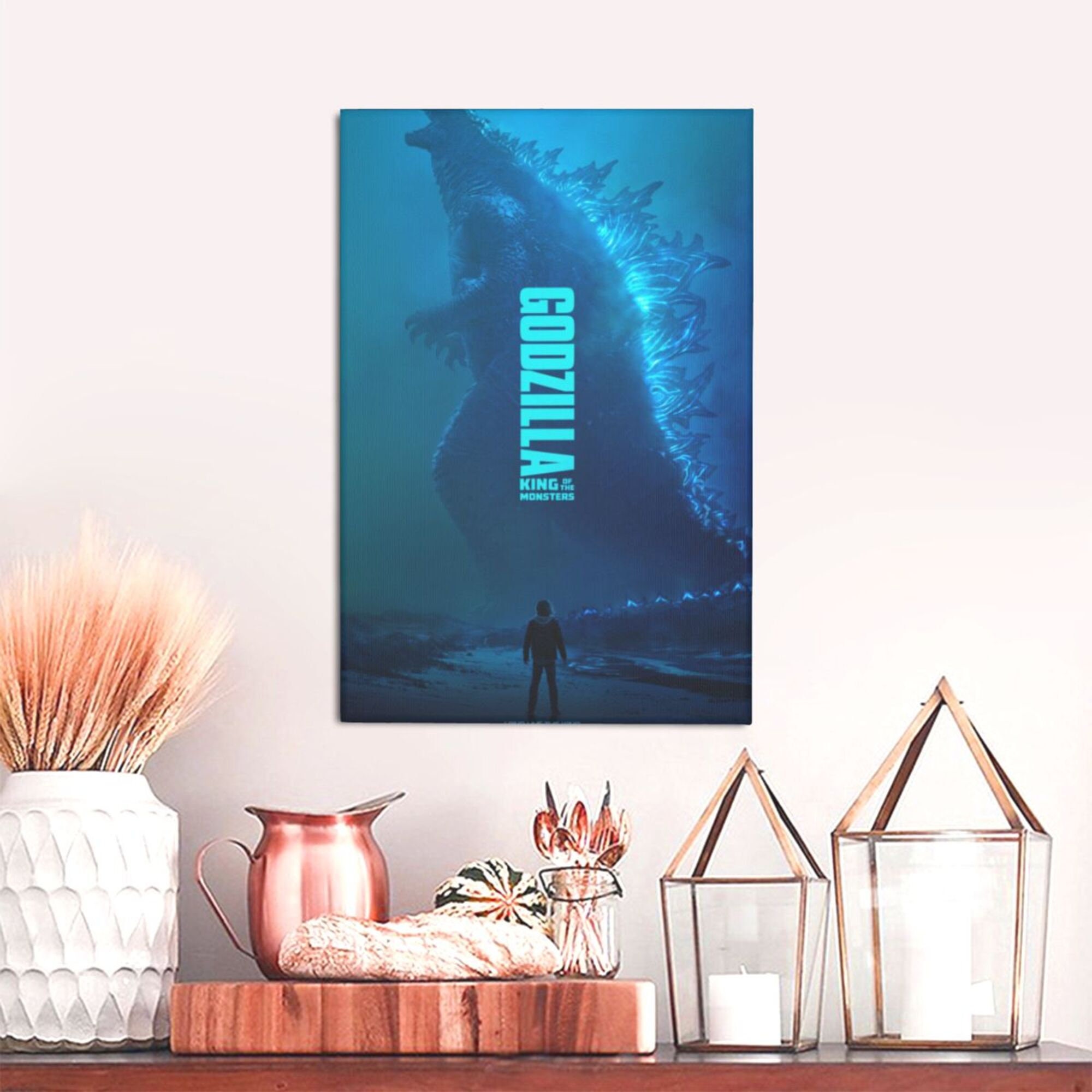 Godzilla Poster, Movie Poster, Godzilla Poster Print, Canvas Art Poster ...