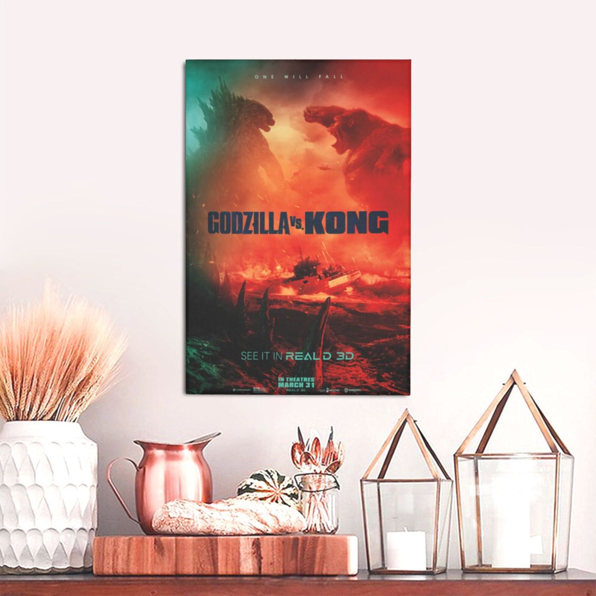Godzilla Poster, Godzilla Poster Print, Movie Poster, Canvas Art Poster ...