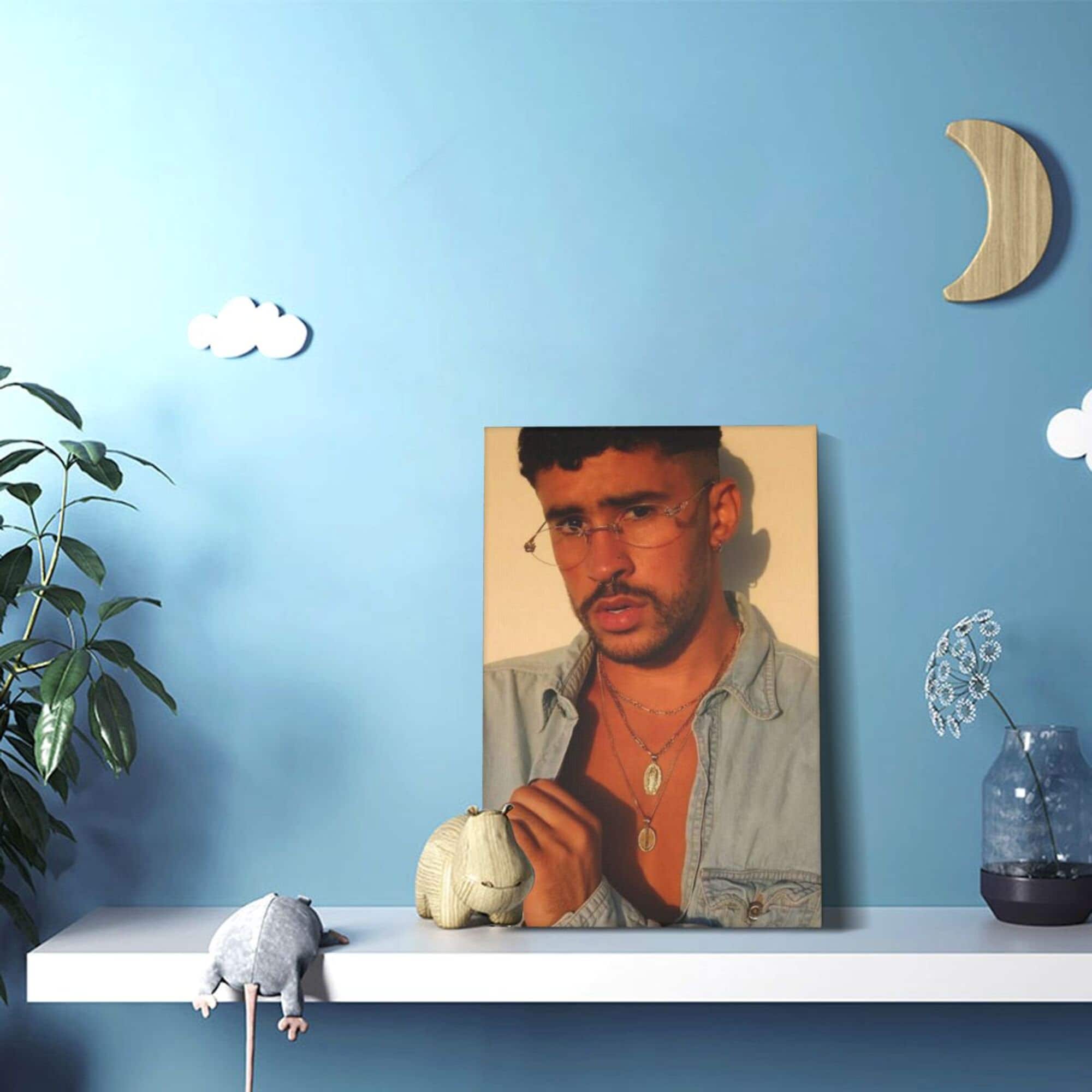 Bad Bunny Poster, Bad Bunny Poster Print, Singer Poster, Canvas Art ...