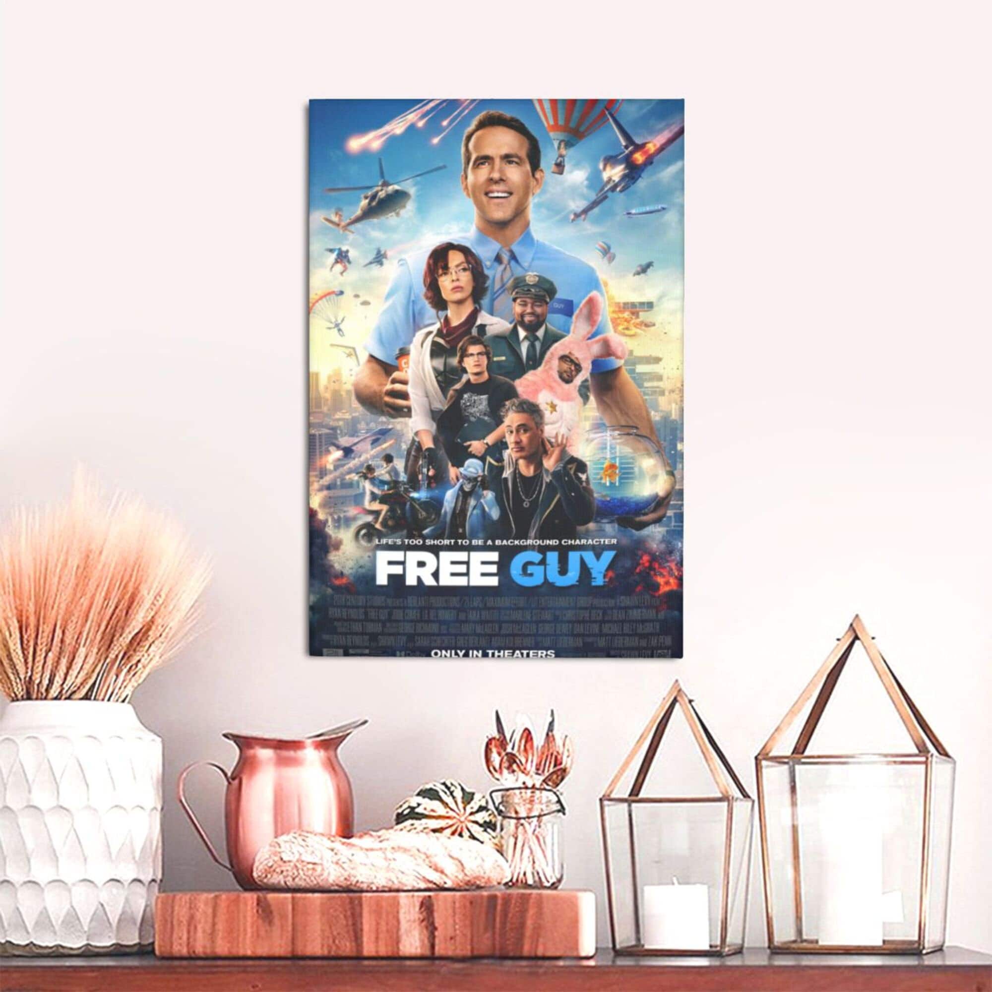 Free Guy Poster, Movie Poster, Free Guy Poster Print, Canvas Art Poster ...