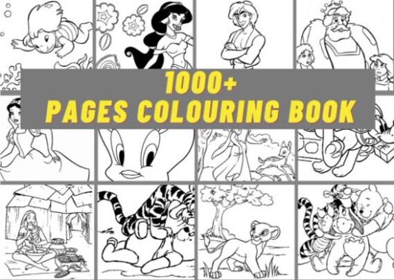 Incredible 1000 Colouring Pages for Kids - Etsy
