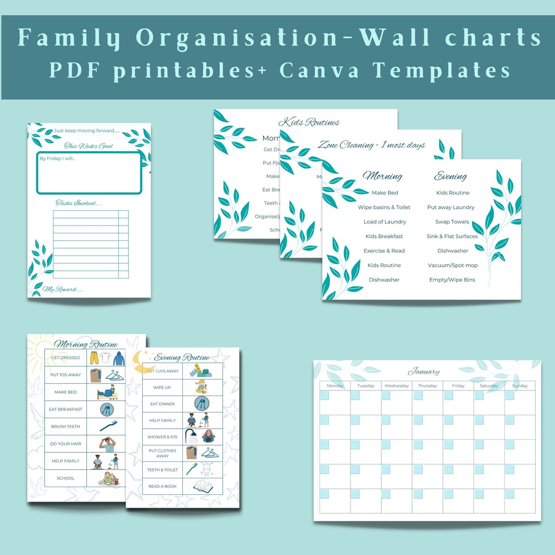 Visual Remindersadhd Plannervisual Schedulework From Homehome ...