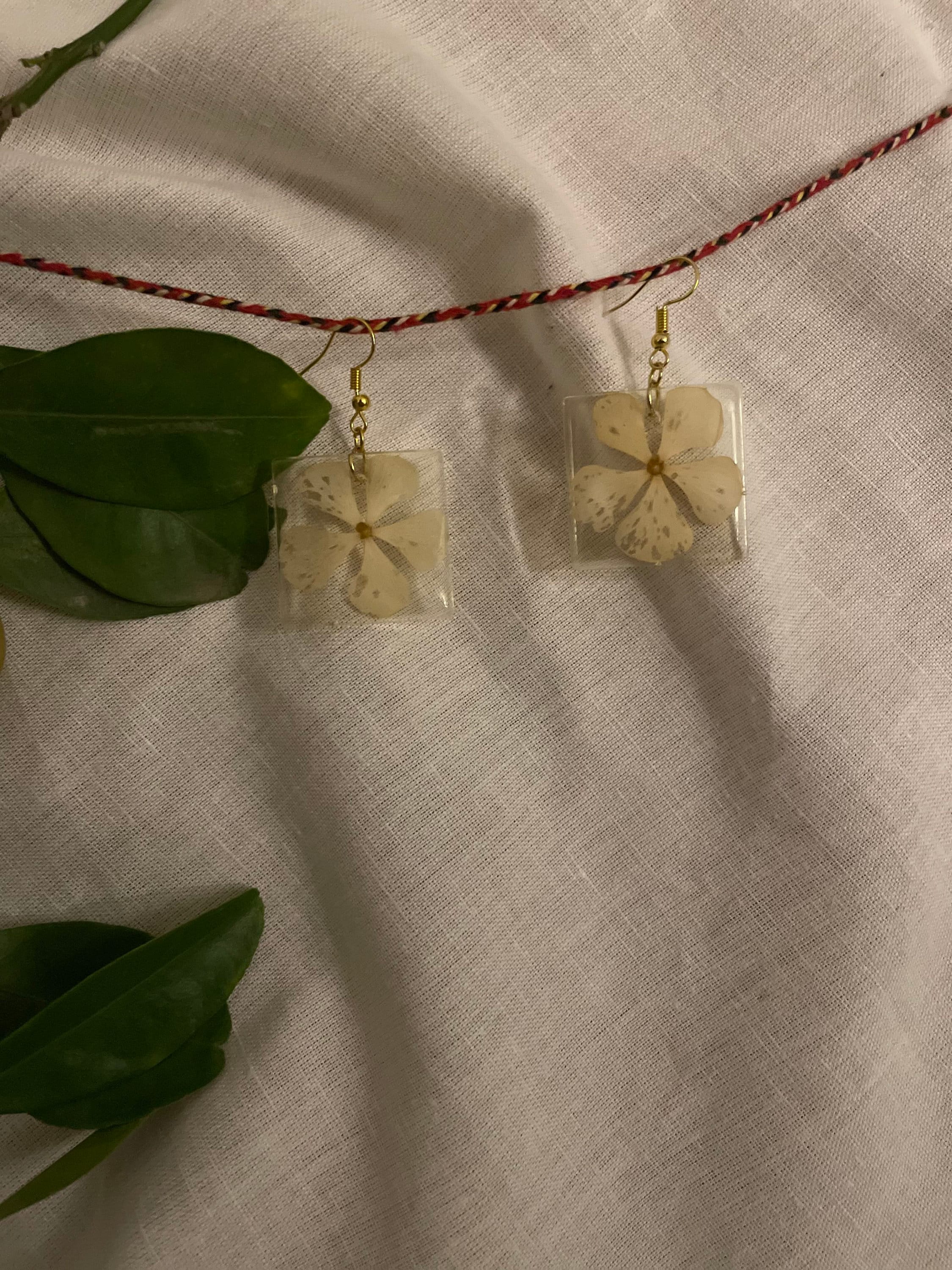 Handcrafted Resin Art Earrings - Etsy