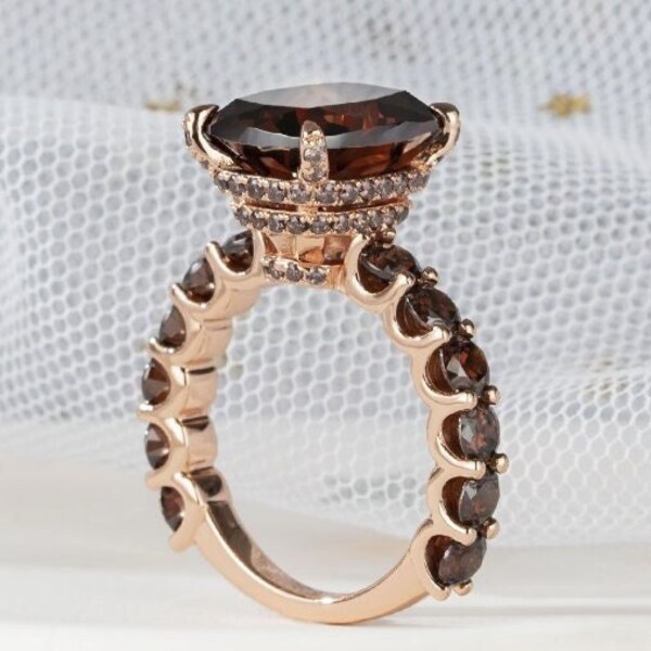 Brown Diamond Ring - Etsy
