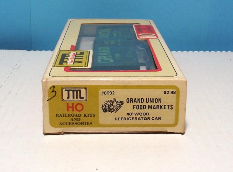 HO Gauge Train-miniature Kit 40' Wood Refrigerator Car Grand Union Food ...