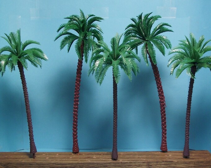 Handmade Scale Model Coconut Palm Trees - 5 Piece Assortment-7 3/8" & 6 ...