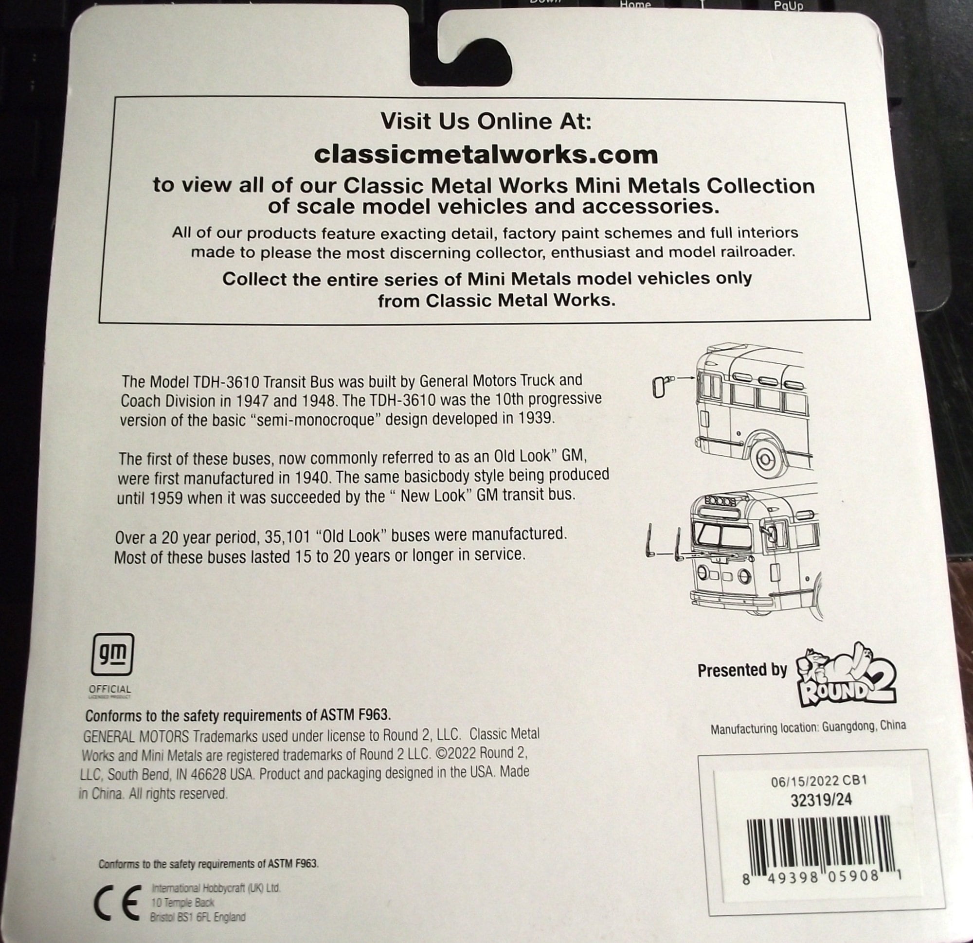 Classic Metal Works HO Scale GMC PD-4103 Transit Bus-miami Transit ...