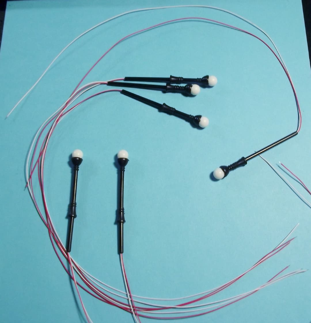 HO Scale LED Street Lights: 10 Model Lamps With Wiring Diagram - Etsy