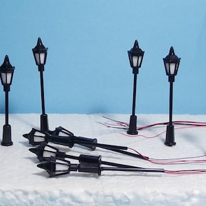 New LED HO Scale Cast Iron Style Lights 10 Pcs W/resistors & Diagram ...