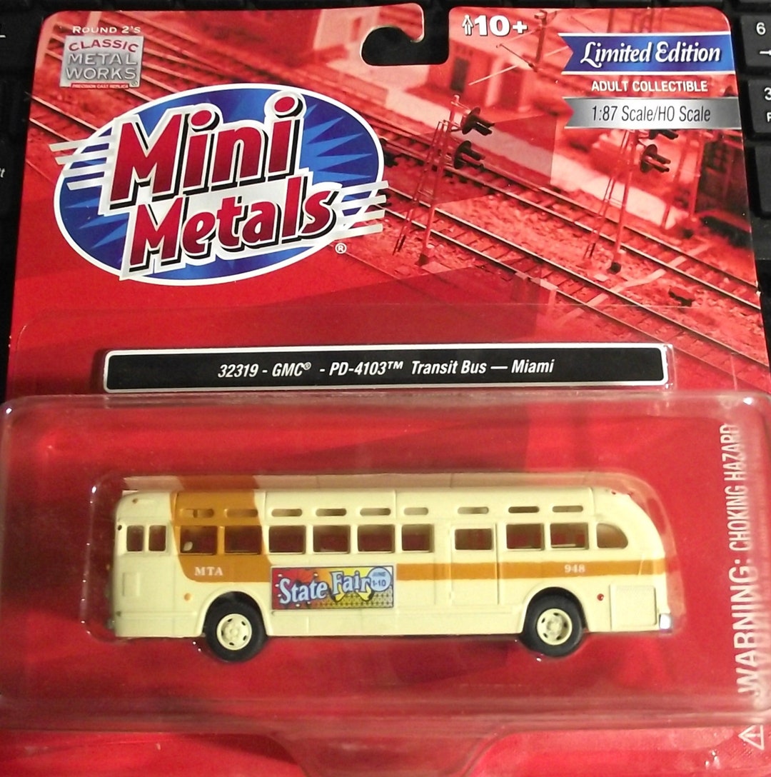 Classic Metal Works HO Scale GMC PD-4103 Transit Bus-miami Transit ...