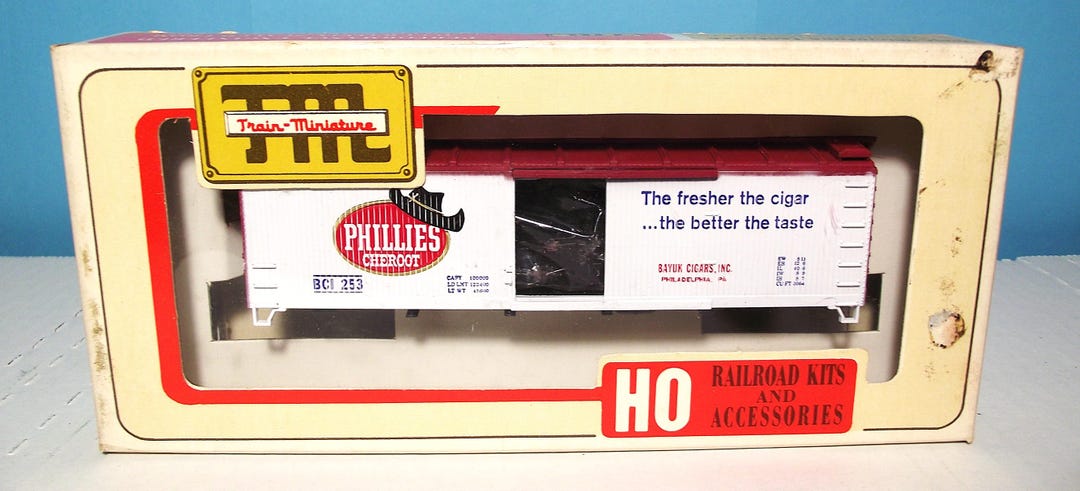 HO Gauge Train Miniature Kit: Phillies Cheroot Box Car - Etsy