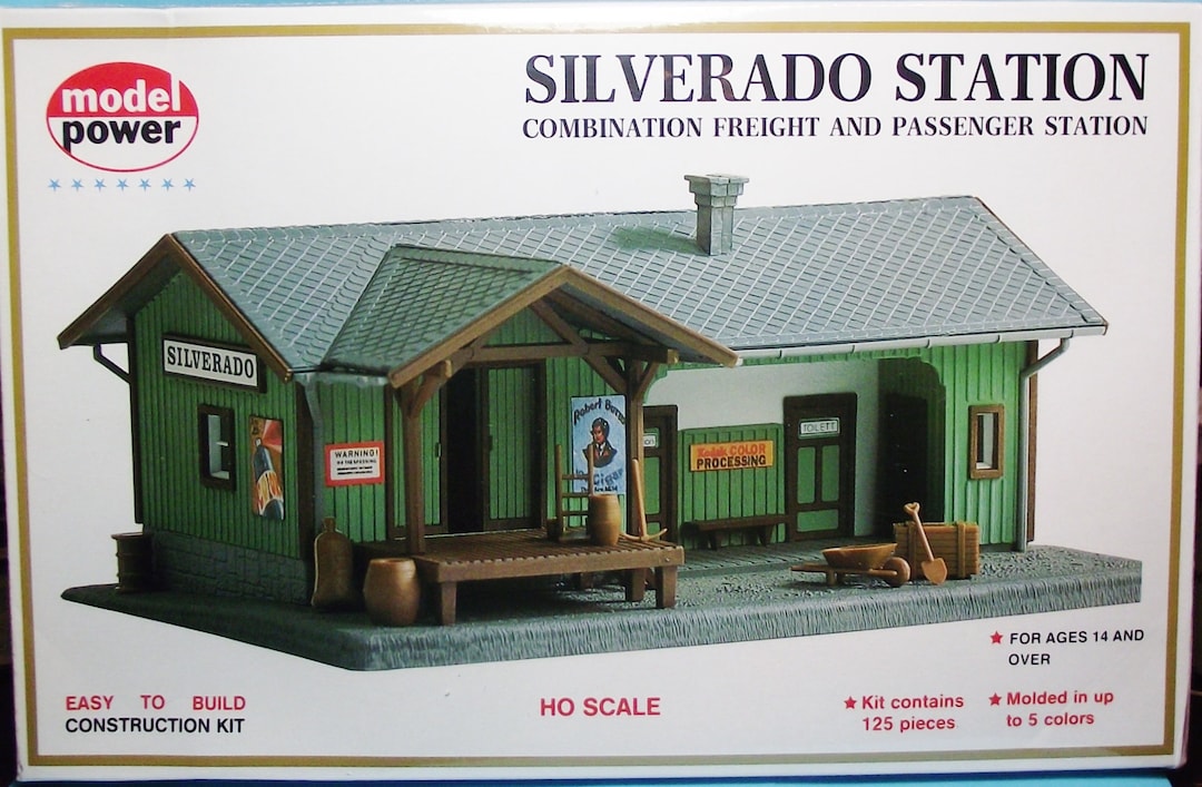 Silverado Station 605 HO Gauge Model RR Building Kit by Model Power 125 ...