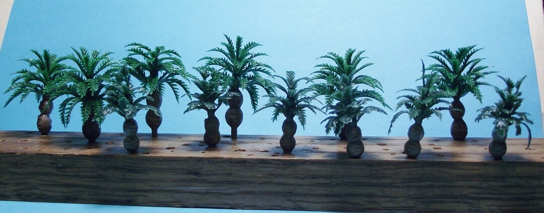 Small Size Model Bottle Palm Trees for Multi Scale Use-12 Pieces Total ...